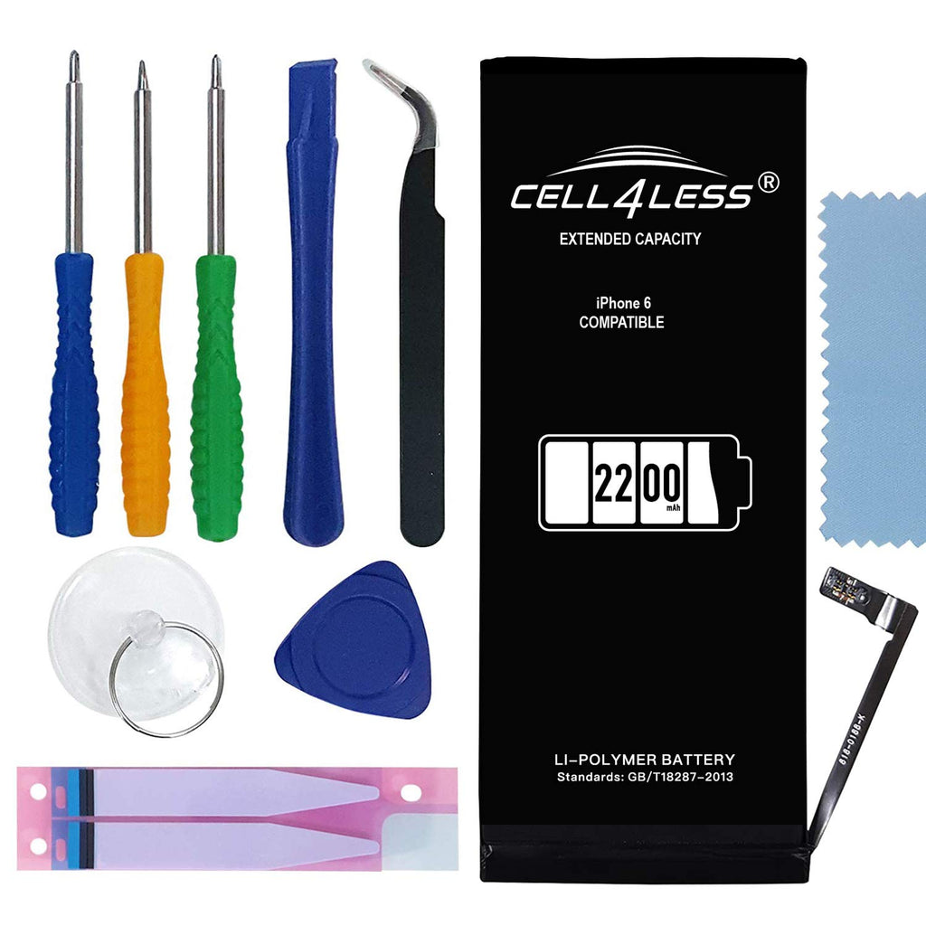 iPhone 6 Extended Battery Replacement Kit for A1549 & A1586-, 3.82V, 6 ...