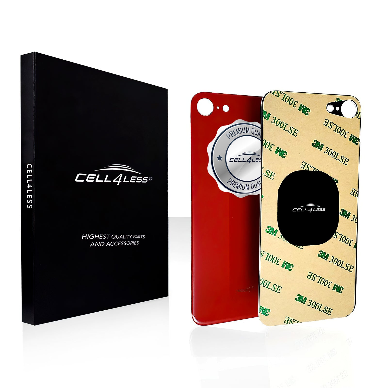 iPhone 8 Back Glass W/Full Body Adhesive, Removal Tool, and Wide Camer ...