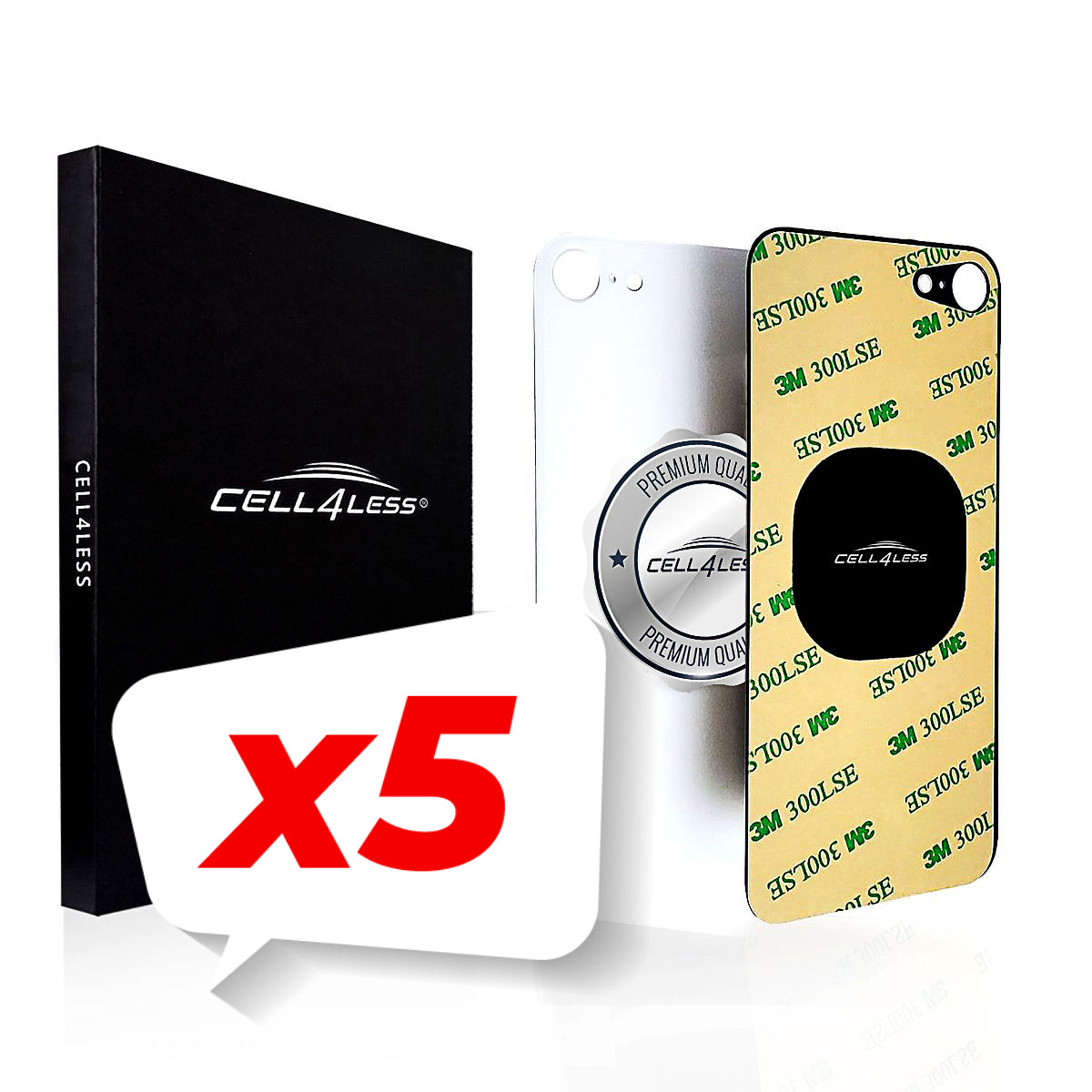 iPhone SE (2020) Back Glass W/Full Body Adhesive, Removal Tool, and Wi ...