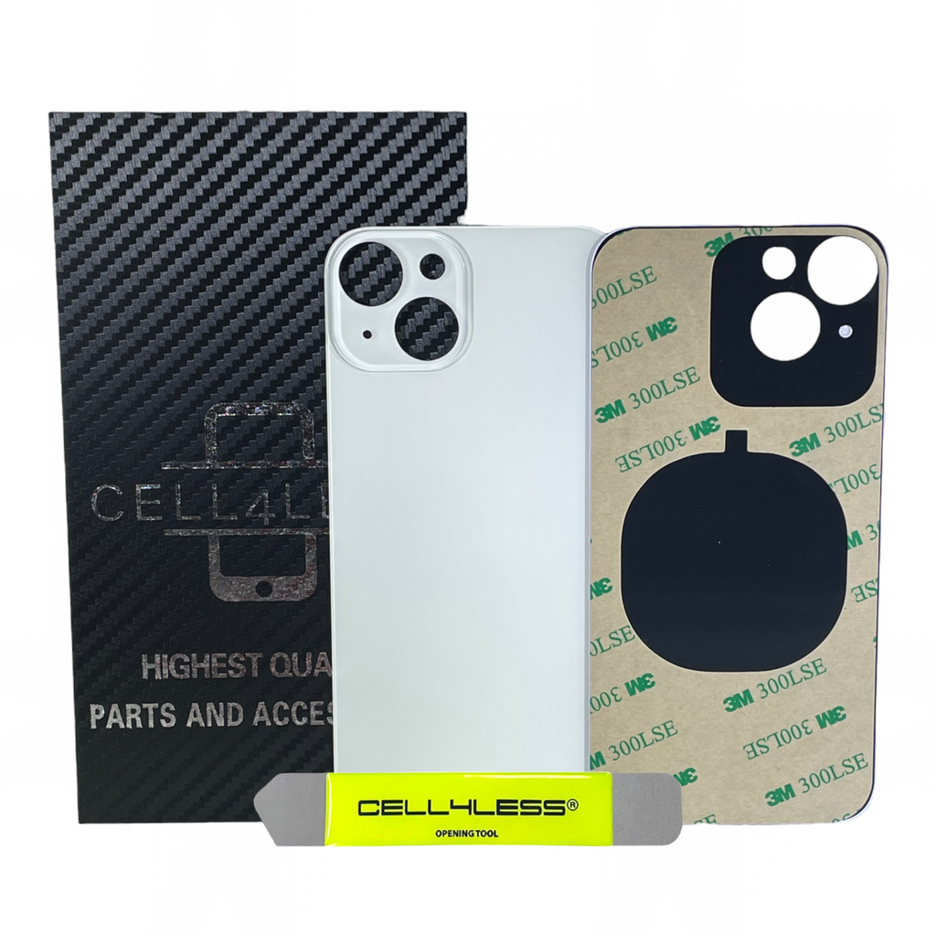iPhone 14 Back Glass W/Full Body Adhesive, Removal Tool, and Wide Came ...