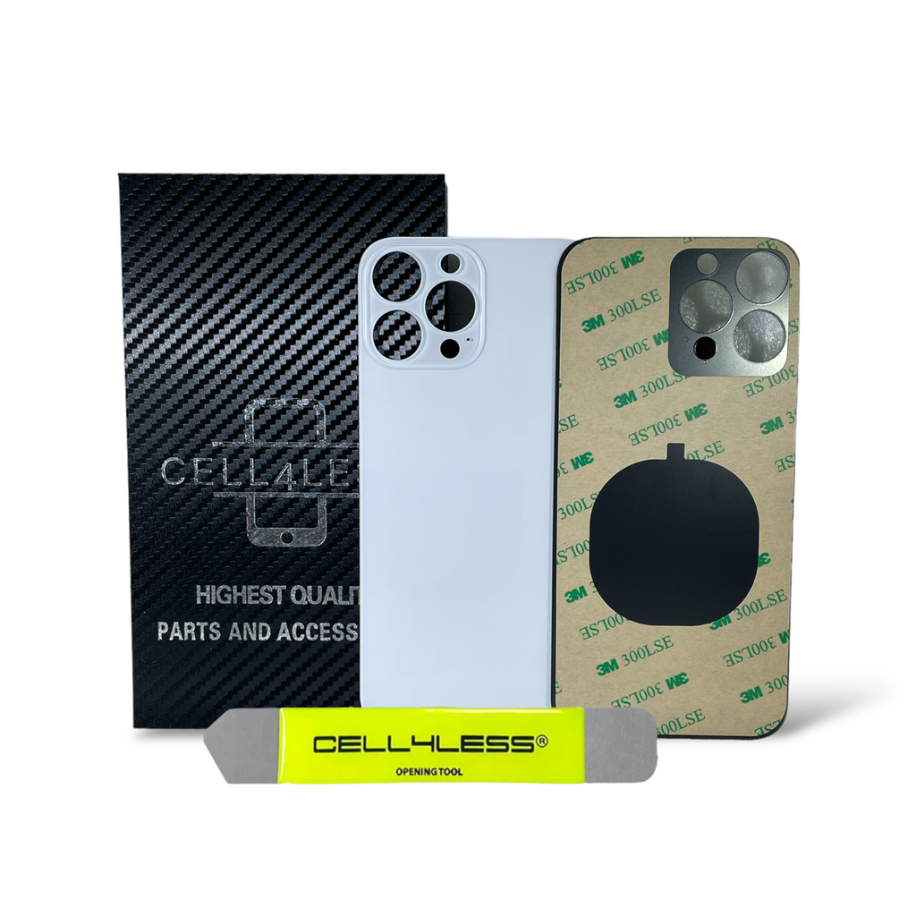 iPhone 13 Pro Back Glass W/Full Body Adhesive, Removal Tool, and Wide ...