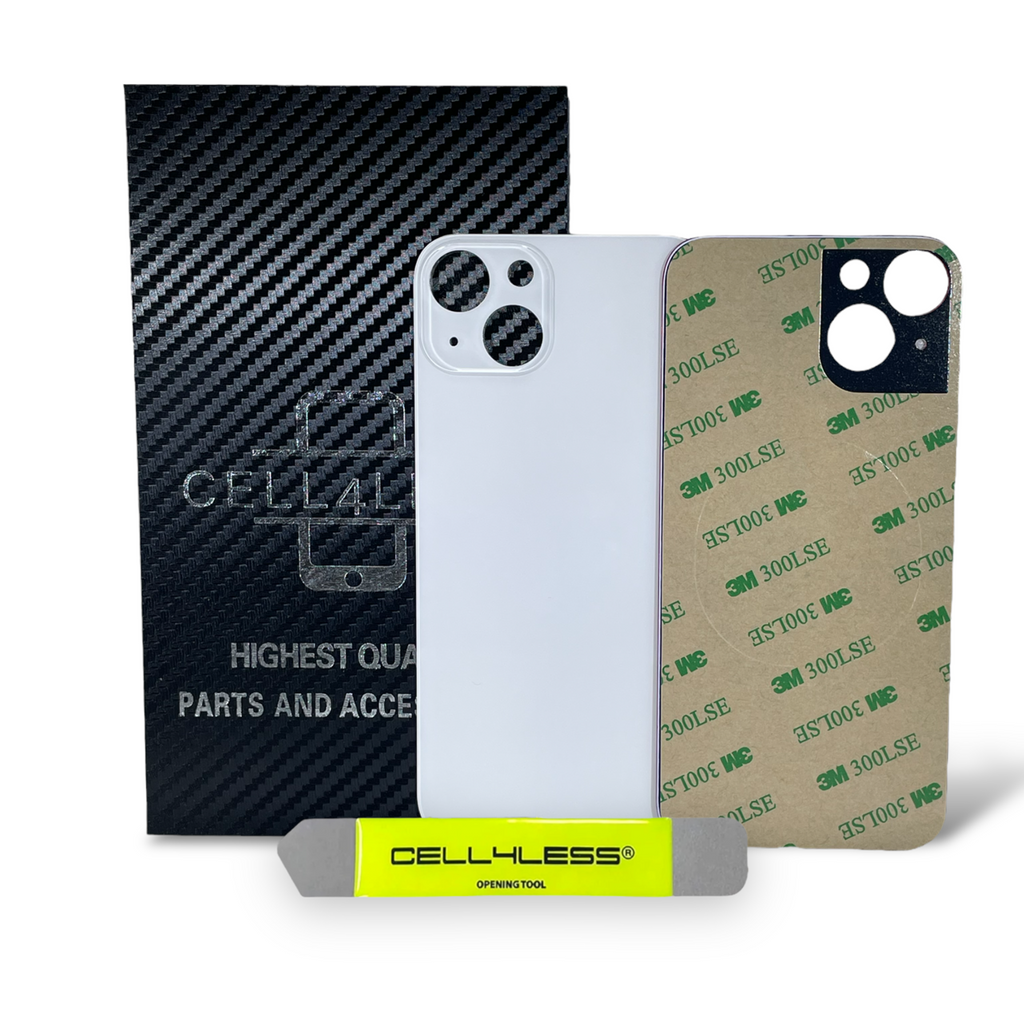 iPhone 13 Back Glass W/Full Body Adhesive, Removal Tool, and Wide Came ...