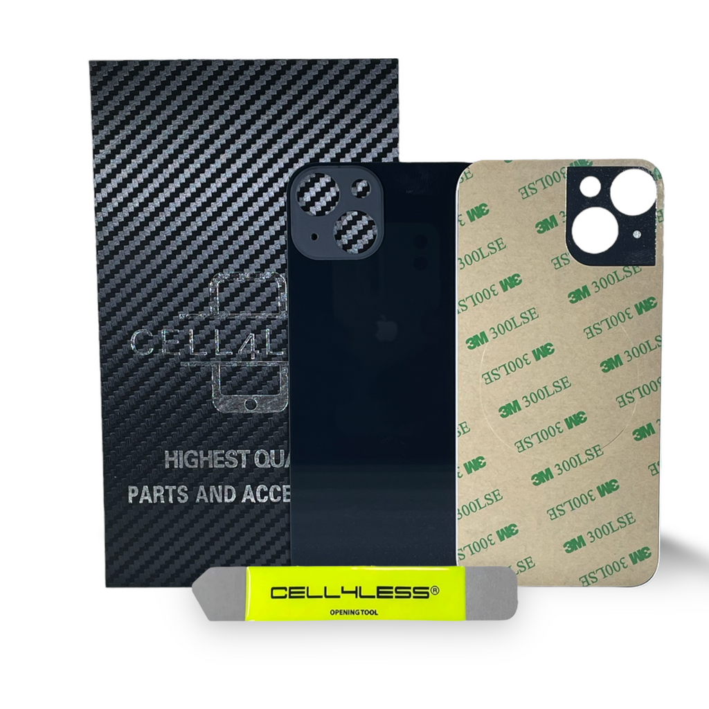 iPhone 13 Back Glass W/Full Body Adhesive, Removal Tool, and Wide Came ...