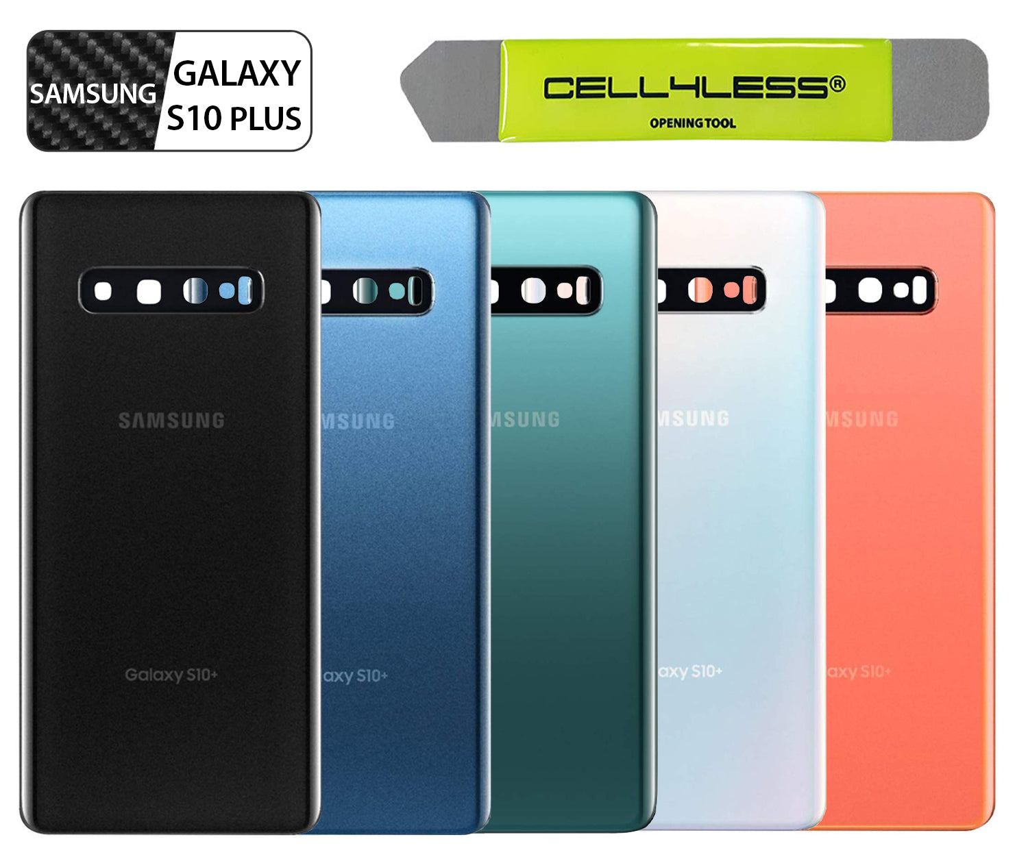 Samsung Galaxy S10+ PLUS Back Glass OEM Replacement Battery Door Cover ...