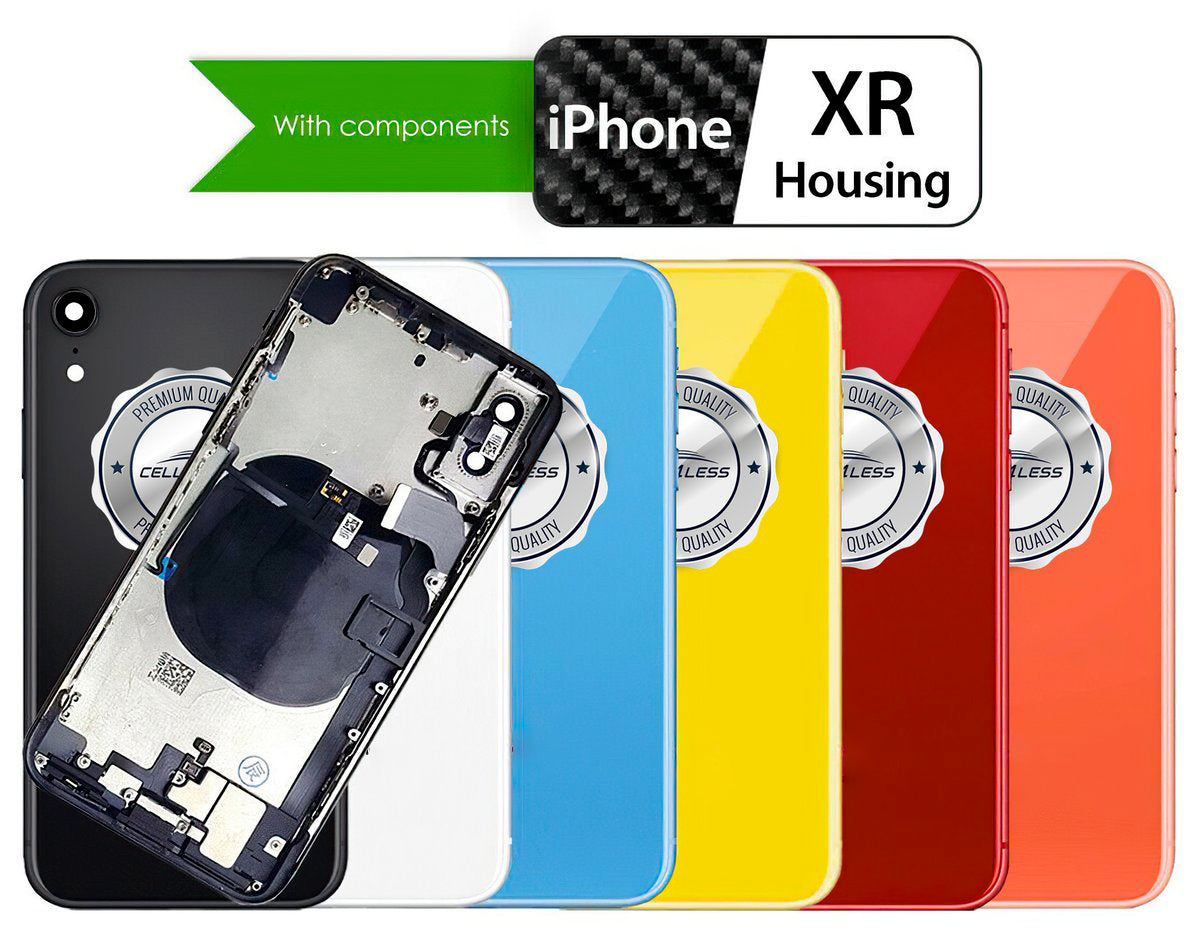 Small Parts iPhone XR Back Housing Assembly Metal MidFrame w/ Pre-Inst ...