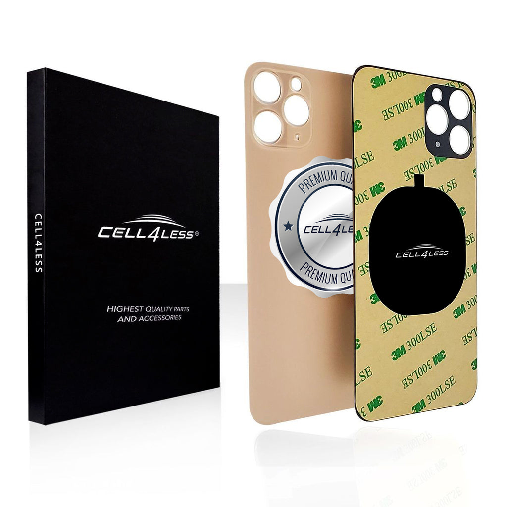 iPhone 11 Pro Back Glass W/Full Body Adhesive, Removal Tool, and Wide ...